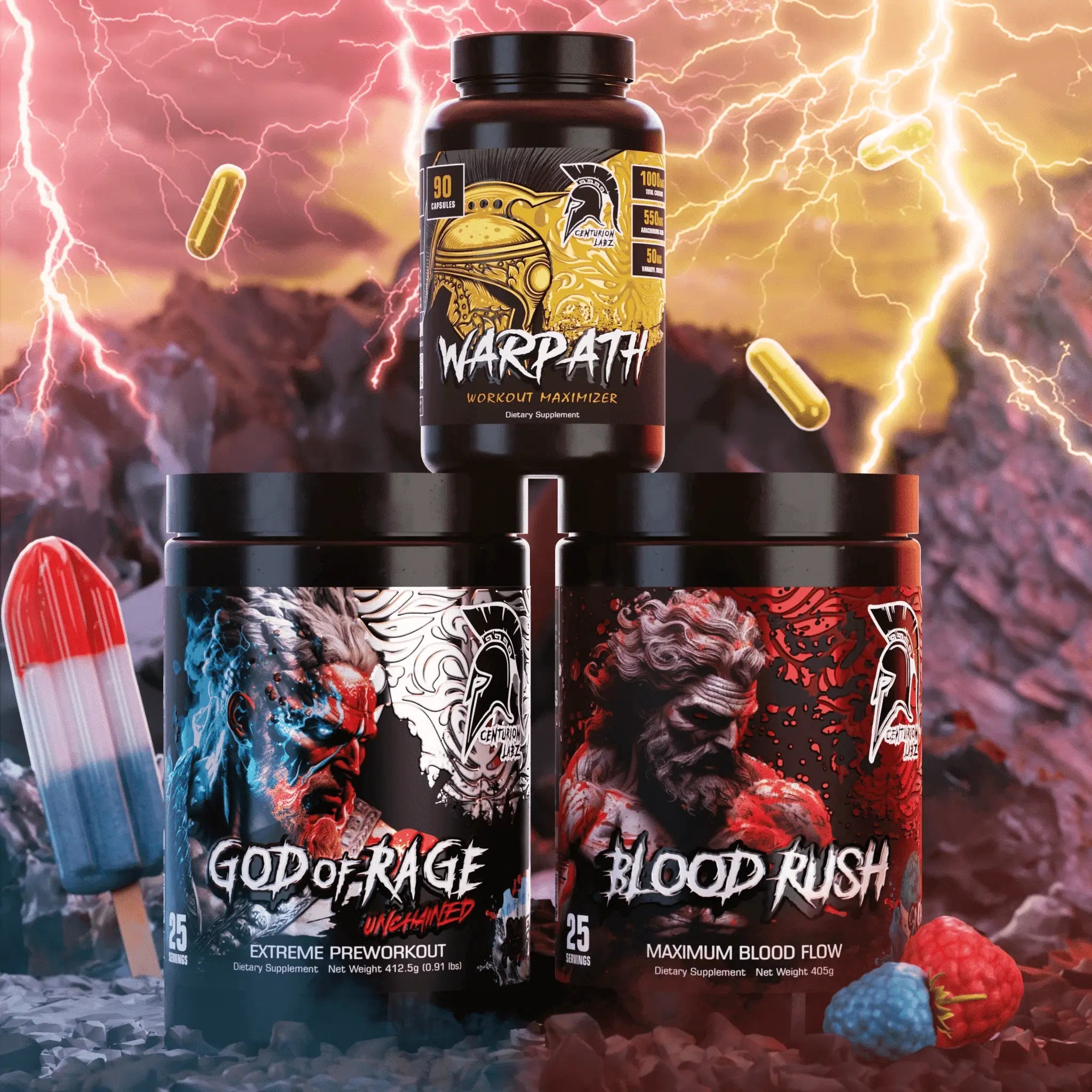 THE ULTIMATE GOD STACK: GOD OF RAGE + BLOOD RUSH + WARPATH – CENTURION LABZ